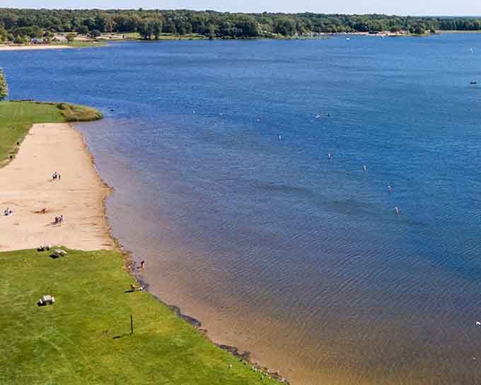 That's a whole lot of blue water just waiting for your fishing line to break the surface.