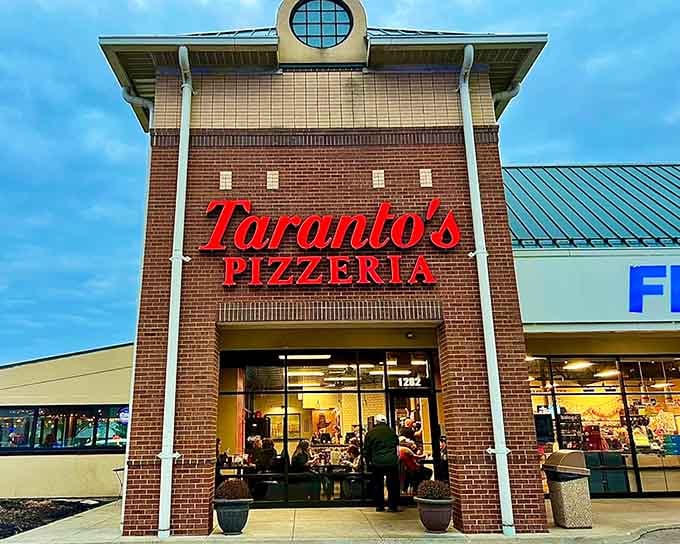 That bold red sign isn't just announcing a pizzeria, it's declaring a full-scale carb revolution in Lewis Center.