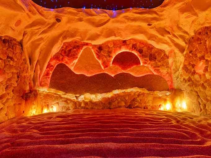 Step inside what looks like the set of a sci-fi movie, except the only thing getting beamed up is your stress level.