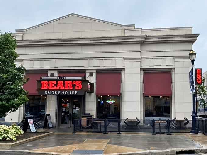 That glowing red sign isn't just calling you, it's practically demanding you drop everything for ribs right now.