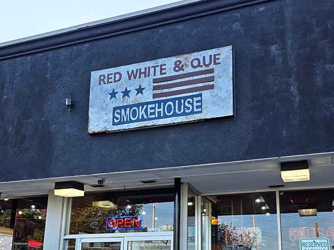 That sign isn't just advertising barbecue, it's making a promise your taste buds won't forget anytime soon.