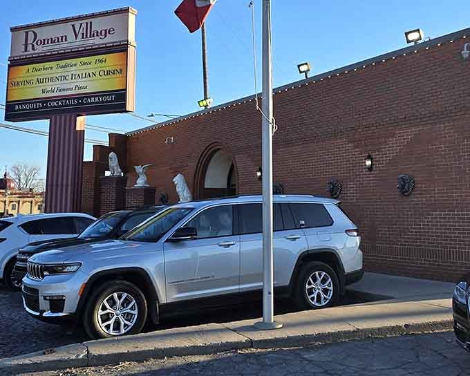 The sign promises authentic Italian cuisine, and spoiler alert: it absolutely delivers on that promise.