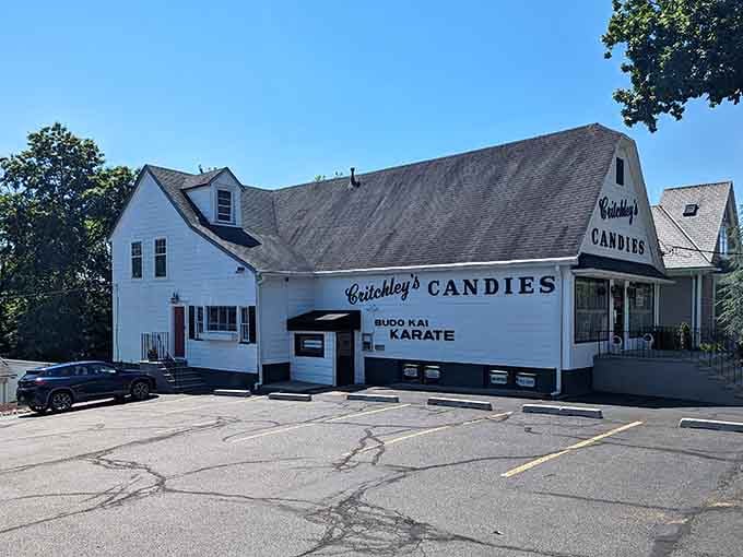 That classic white building isn't just charming, it's basically a beacon calling chocolate lovers home from miles away.