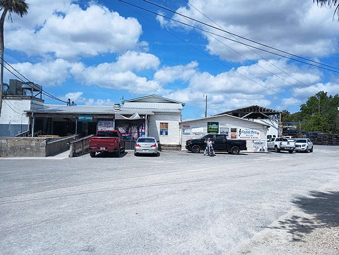Packed parking lot, local plates, and zero pretension: the holy trinity of authentic Florida seafood joints worth finding.
