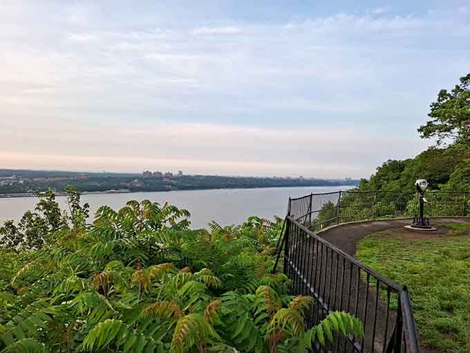 When the Hudson River puts on its evening gown of pink and gold, you know you've got front-row seats to magic.
