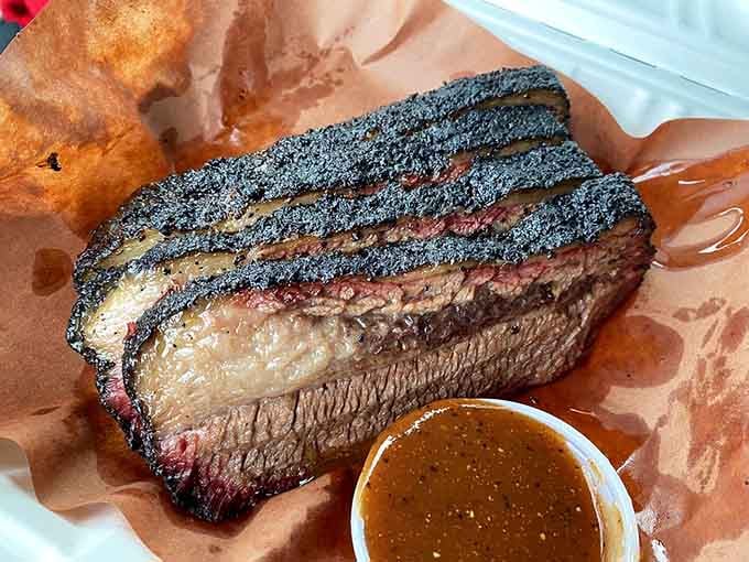 Wagyu brisket with that beautiful bark is what happens when someone decides regular excellence isn't quite enough.