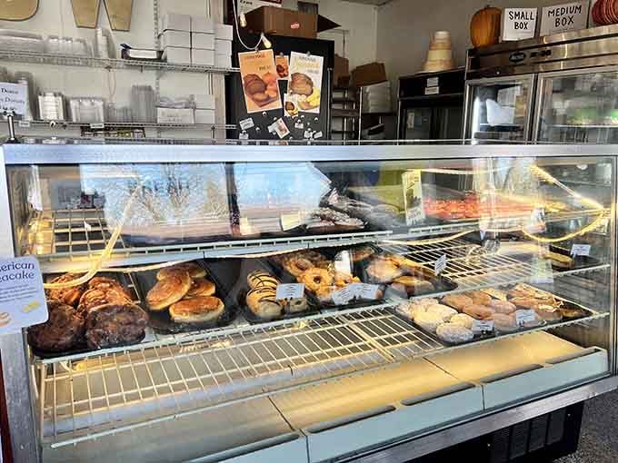 Display cases filled with fresh pastries, brownies, and other temptations that make decision-making nearly impossible.