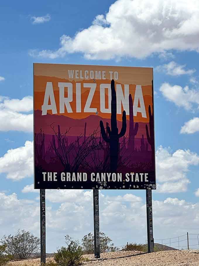 Up close, these signs are works of art featuring Arizona's iconic landscapes in colors that somehow capture everything perfectly.