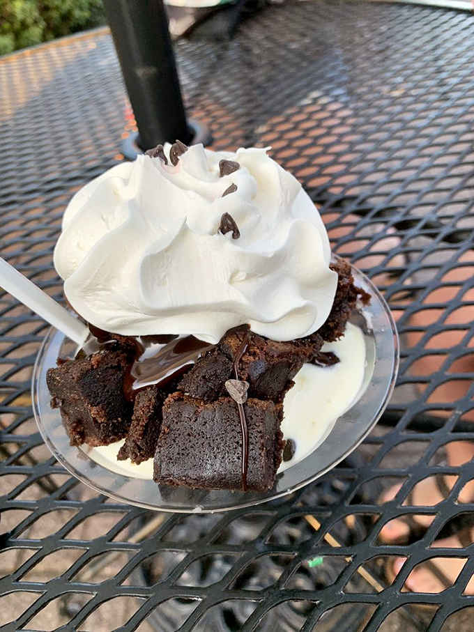 Warm brownies meet cold custard in a temperature contrast that makes your taste buds do a happy dance.