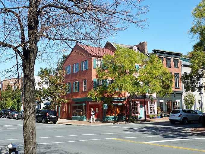 Historic buildings line the streets where colonial merchants once haggled and modern shoppers now hunt for the perfect vintage find.