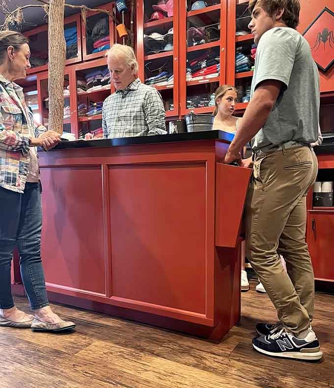 The welcoming host stand surrounded by cubbies suggests this place values organization and Southern hospitality equally.