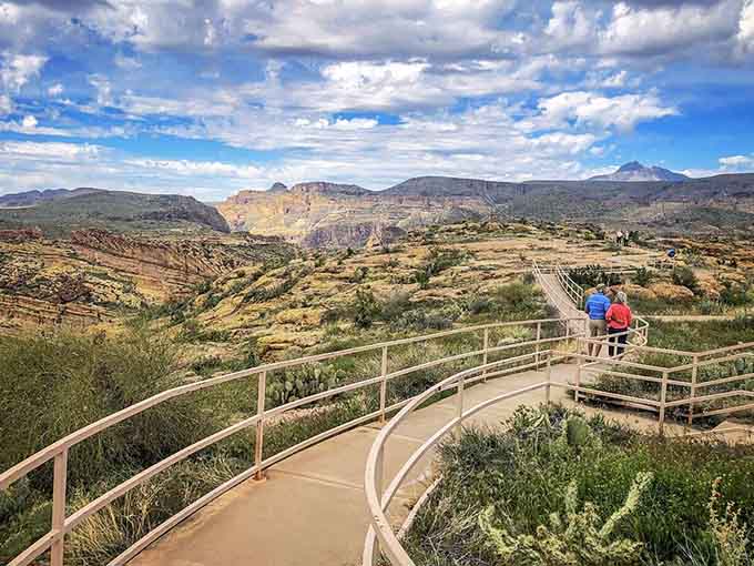 This walkway offers views that make your gym's StairMaster seem even more pointless than usual, honestly.