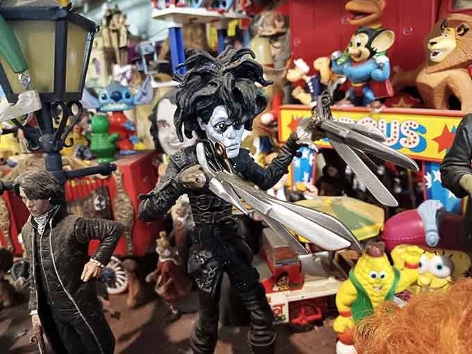 Edward Scissorhands would feel right at home among this eclectic collection of pop culture figures.