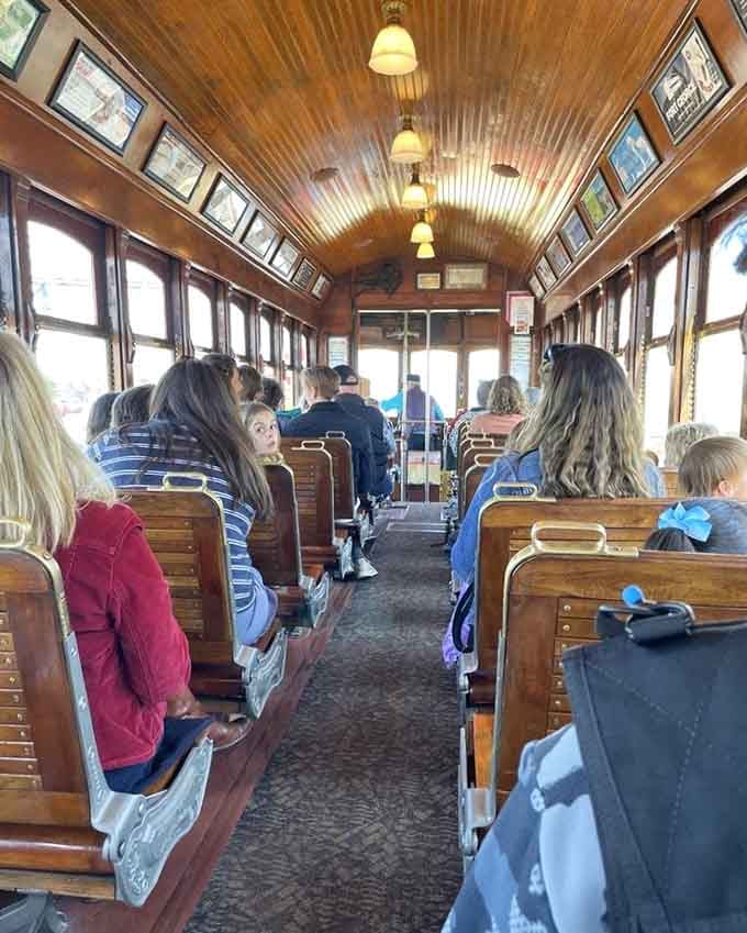 Passengers of all ages share the experience, proving good transportation design is truly timeless.