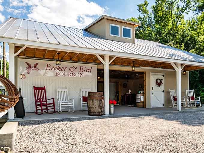 Bourbon barrels and rocking chairs: Kentucky's version of the universal "sit down and stay awhile" invitation you can't refuse.