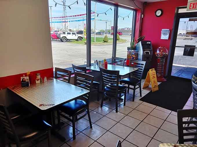 Window seats where you can watch the world go by while your breakfast works its magic.