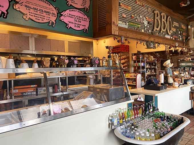 The front counter where dreams of smoked meat become delicious reality, one order at a time.