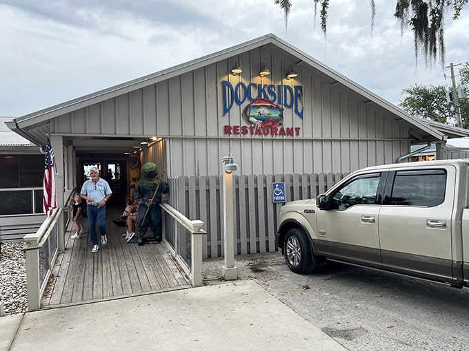 The Dockside Restaurant sits ready to serve up fresh catches and waterfront views in equal measure.