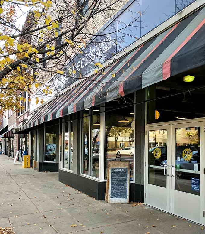 Storefronts with chalkboard signs still have more charm than any digital menu board could ever hope to achieve.