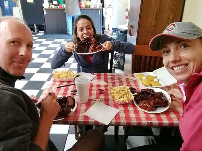 The universal expression of people who just discovered their new favorite barbecue spot in real time.