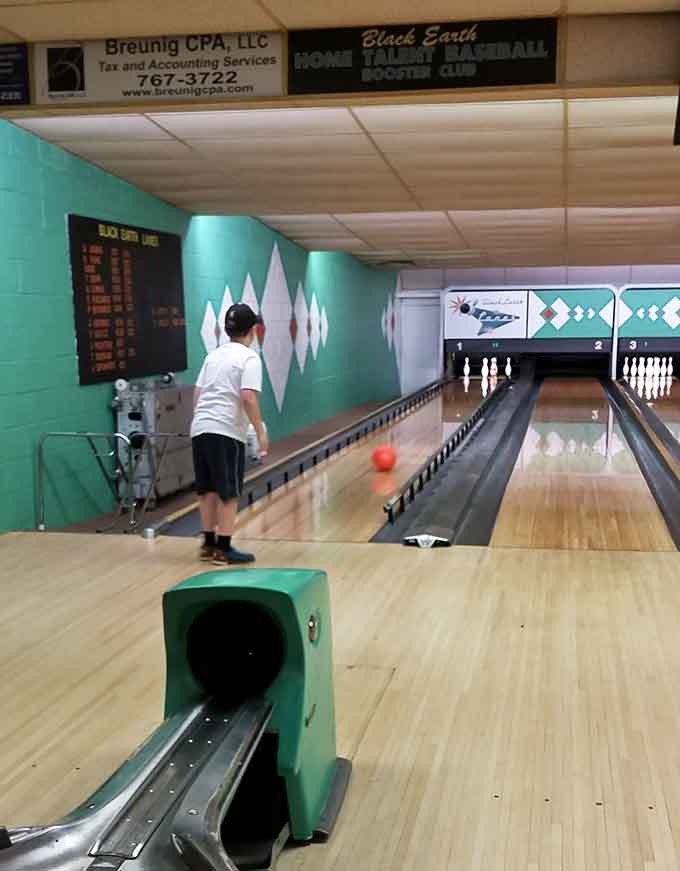 Pure concentration in action, capturing the timeless ritual of the approach, release, and hopeful anticipation that follows.