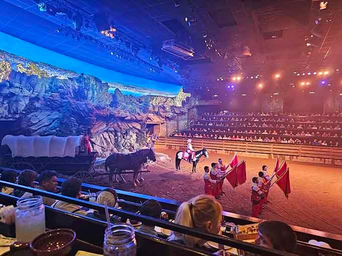 Dolly Parton's Stampede serves dinner with a side of horses, bison, and entertainment that'll leave you thoroughly entertained.