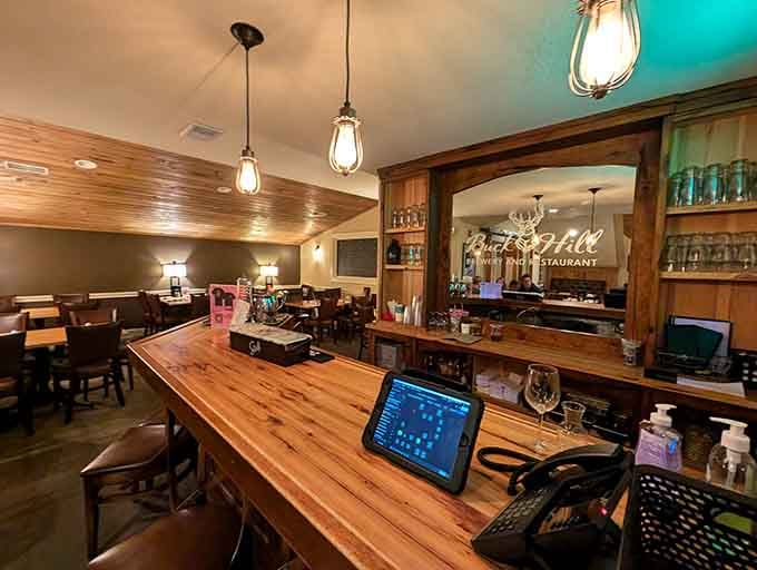 A bar setup that says we're serious about beer but relaxed about everything else here.