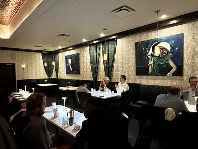 Diners enjoying their evening in an atmosphere that proves fine dining doesn't have to mean stuffy or pretentious at all.