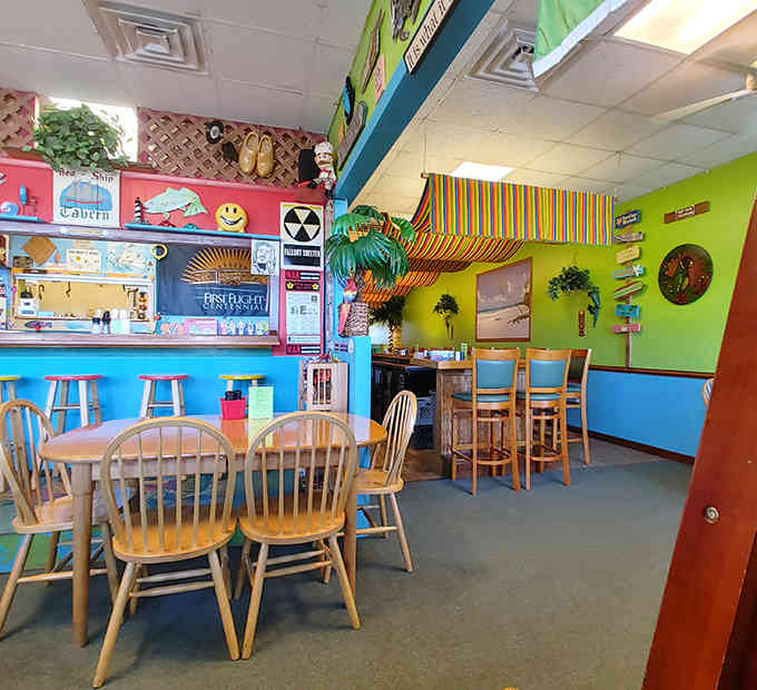 Every corner reveals another splash of personality, making beige restaurants everywhere feel deeply inadequate.