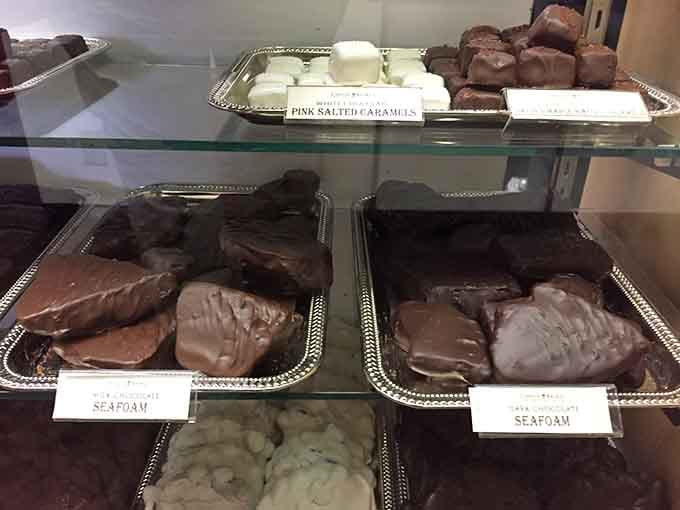 Seafoam candy sitting there like sweet, crunchy clouds that somehow taste better than they look.