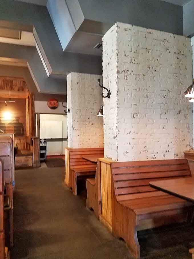 Rustic wooden booths and nautical touches create that authentic seafood shack vibe without trying too hard to be Instagram-worthy.