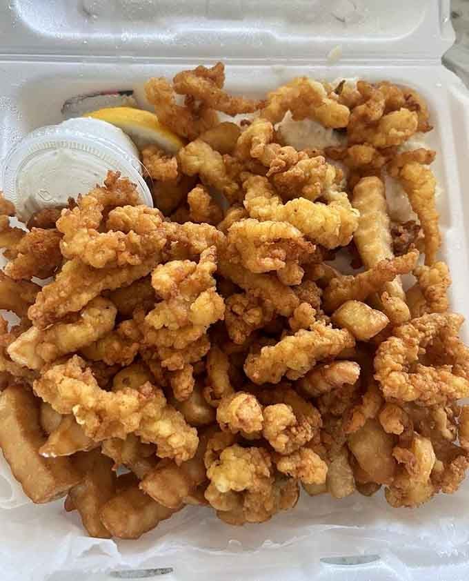 These clam strips achieved that perfect golden ratio that mathematicians and hungry people both appreciate deeply.