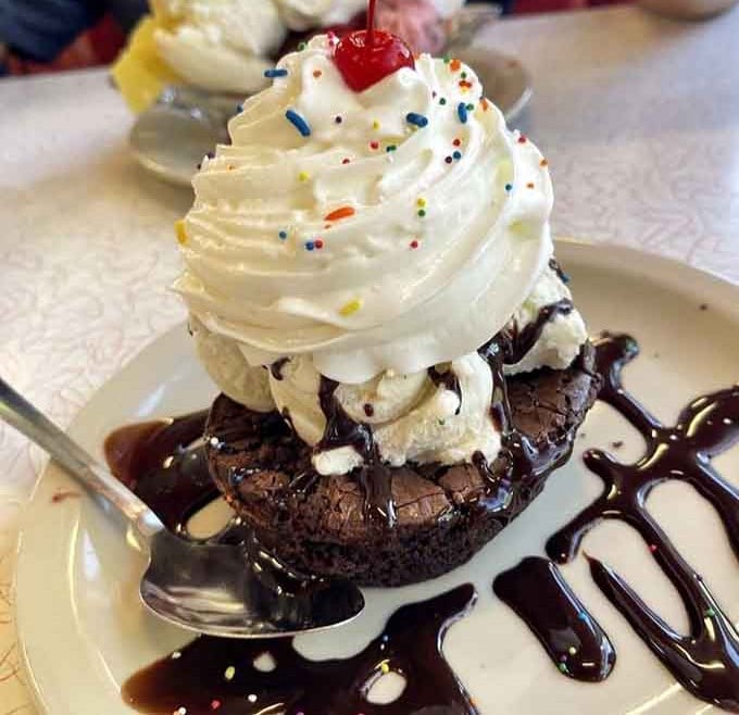 This brownie sundae situation is what happens when chocolate meets ice cream and they live happily ever after.