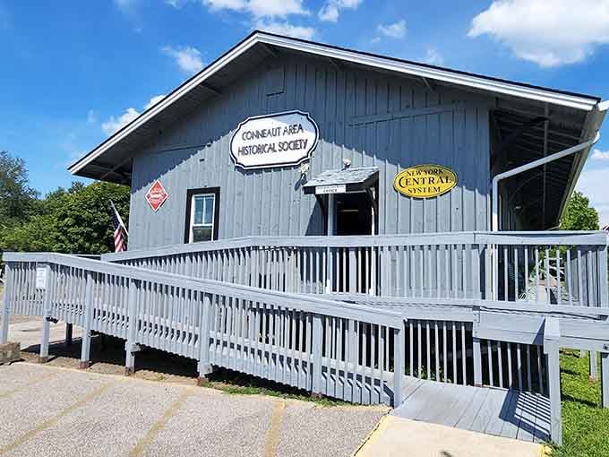 Historical Society preserves railroad heritage inside authentic depot buildings where you can practically hear steam whistles echoing still.