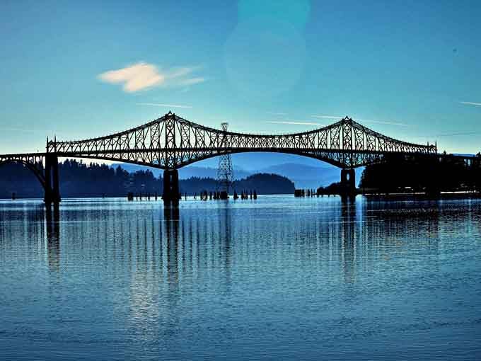 The bay bridge spans the water like a postcard come to life, connecting communities and creating stunning photo opportunities.