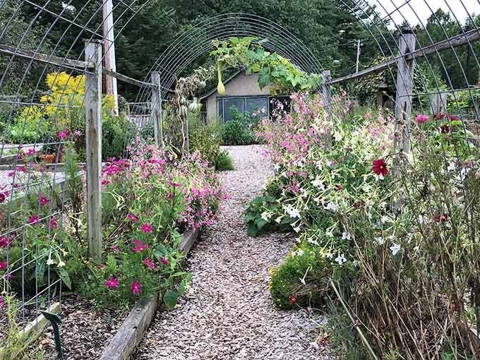 Even the practical growing spaces here look like something from a gardening magazine's fantasy issue.