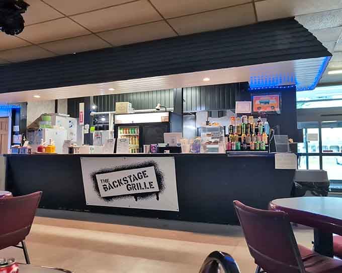 The Backstage Grille serves up quality food that elevates this beyond your typical bowling alley experience.