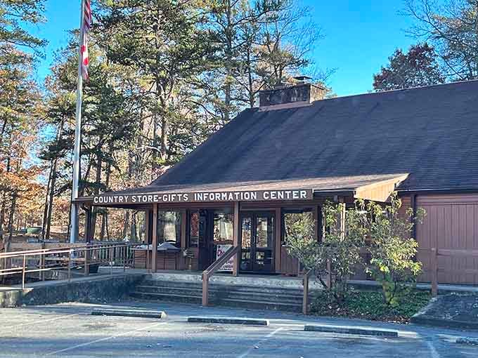 The country store and information center: your one-stop shop for trail maps, snacks, and friendly local advice galore.