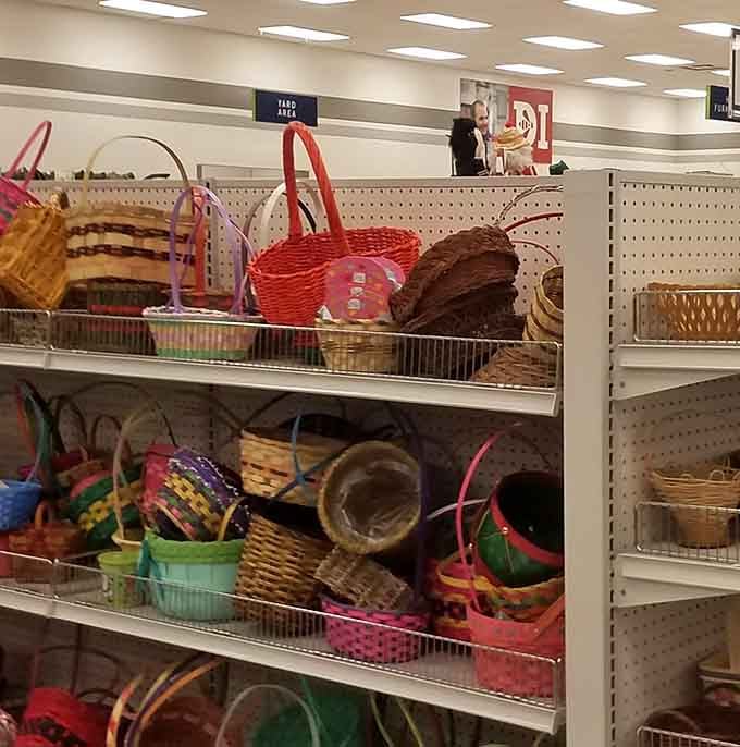 Baskets galore for organizing your life or pretending you're about to start organizing your life.