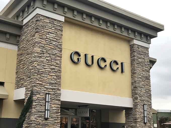 Gucci at an outlet mall feels like spotting a celebrity at the grocery store, delightfully unexpected.