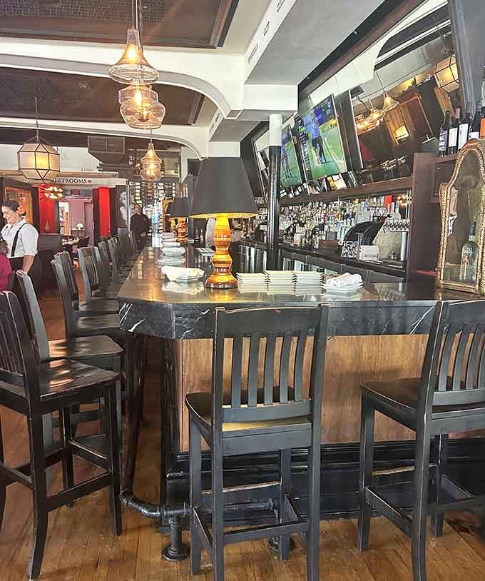 The bar gleams with promise, stocked with enough options to satisfy everyone from beer purists to cocktail adventurers.