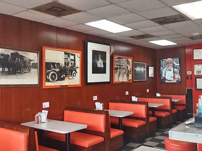 More vintage photographs line the walls, each one telling stories of Norfolk's past while you enjoy your present-day treat.