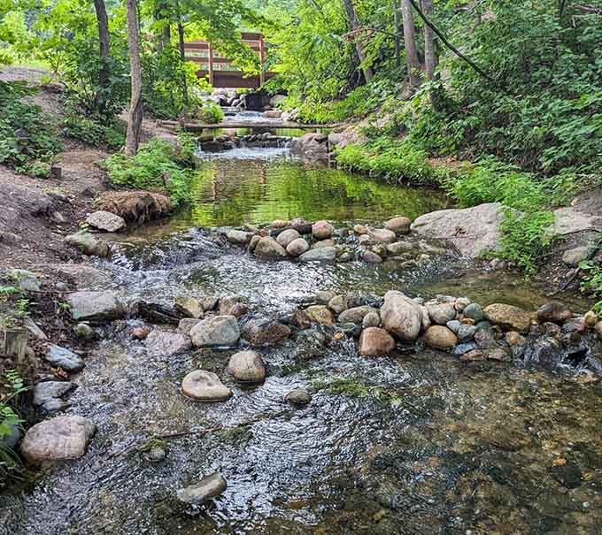 When the water's calm, this gentle stream looks like a postcard&mdash;proof that Minnesota doesn't need mountains to be breathtaking.