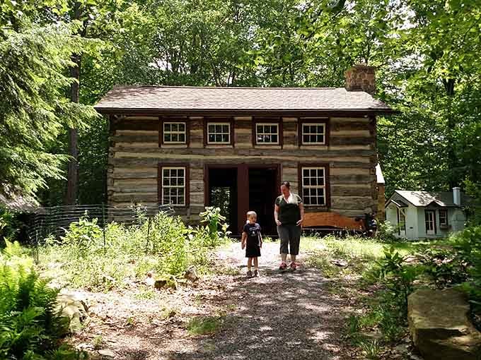 This historic log cabin has seen more summers than your entire family tree combined and still looks better.