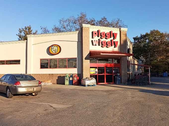 Even small towns need groceries, and Piggly Wiggly delivers without the soul-crushing warehouse store experience.