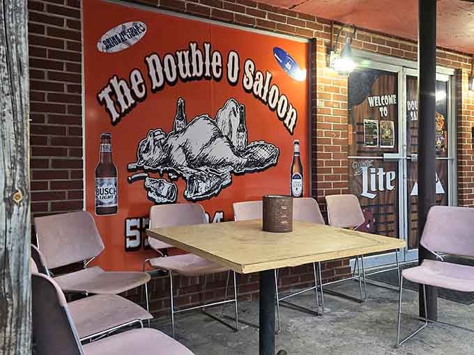 The Double O Saloon: where river stories get taller with each telling and the local color runs deeper than any waterway.