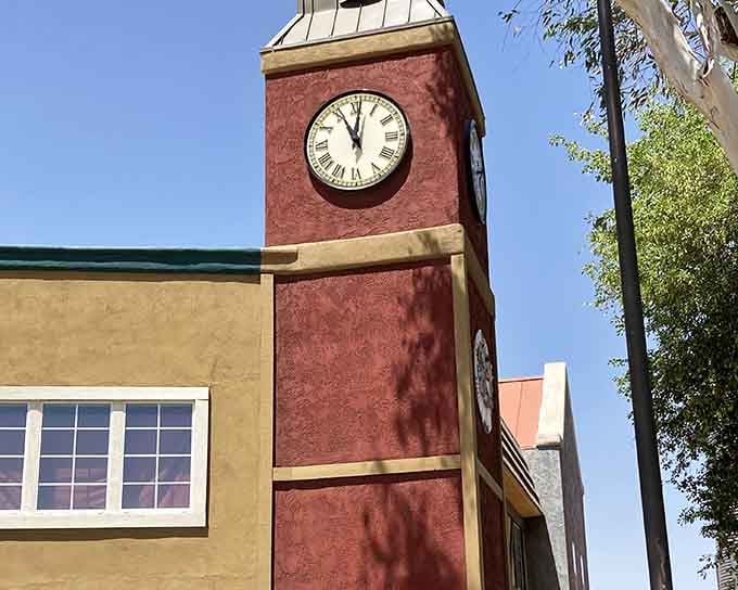 This clock tower keeps time in a village where reality and fantasy blur into something wonderfully entertaining.
