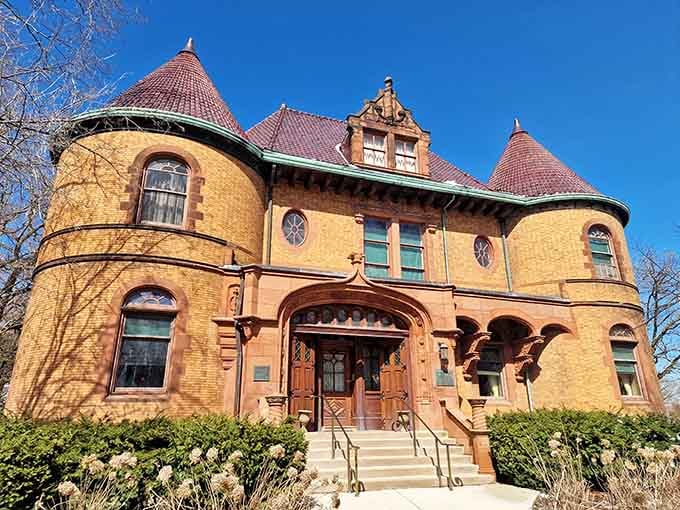 The Charles Gates Dawes House brings Victorian elegance to life with turrets that belong in a fairytale.