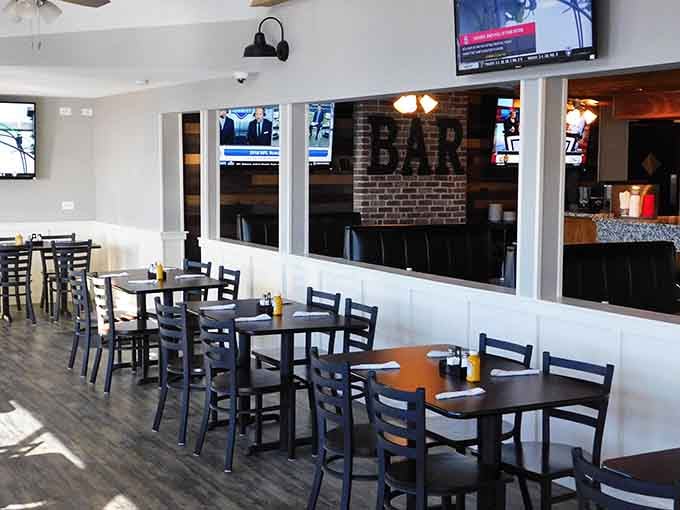 The dining room stretches out with booths and tables, offering views that make every meal feel special somehow.