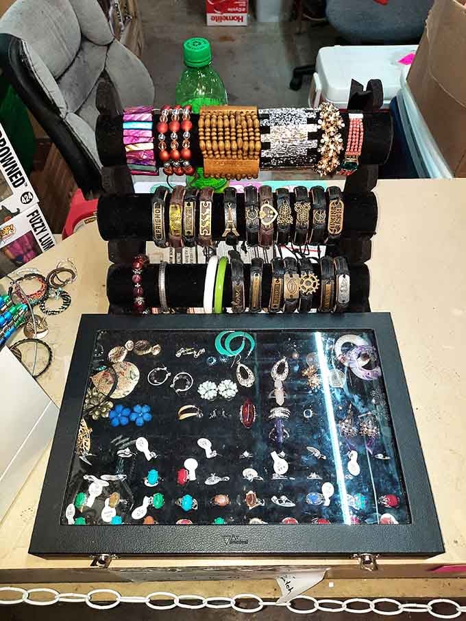 Jewelry displays sparkle with possibilities, from costume pieces to treasures that deserve closer inspection always.